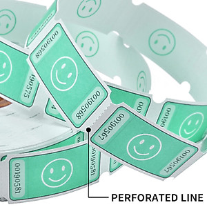 L LIKED 4000 Assorted Raffle Tickets Each Tickets Size 1x2 Inch,1000 Tickets Per Roll, 4 Rolls Smile Single Raffle Tickets Rolls-Pink,Green,Blue,Purple