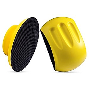 S SATC Sanding Blocks 5 Inch Hook and Loop Sanding Block 2 PCS Round and Mouse Hand Sanding Block for Wood Furniture Restoration Home Arts and Crafts