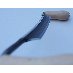 Wisemen Trading Stubai Drawknife - Natural Wood Handles - With Leather Sheath - Made In Austria