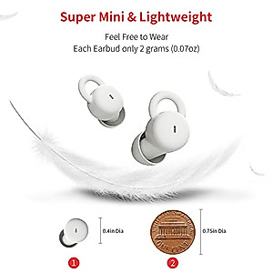 Sleep Earbuds Wireless Bluetooth Mini Earbuds for Sleeping,Work,Sports,Noise Blocking Lightweight,Comfortable Sleeping Headphones for Side Sleeper