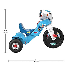 Fisher-Price DC League of Super-Pets Toddler Tricycle Lights &amp; Sounds Trike Bike with Handlebar Grips and Movie Phrases for Preschool Kids