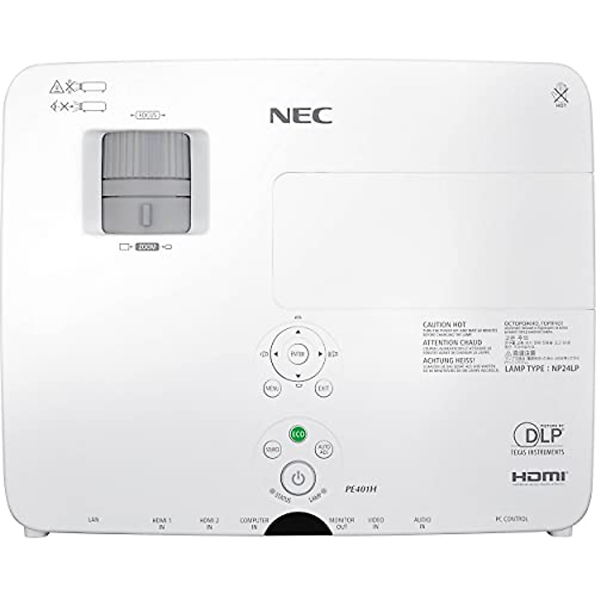 NEC 4000 Lumens 1920 x 1080 Fulll HD 2000:1 Entry Level Professional Installation Projector NP-PE401H