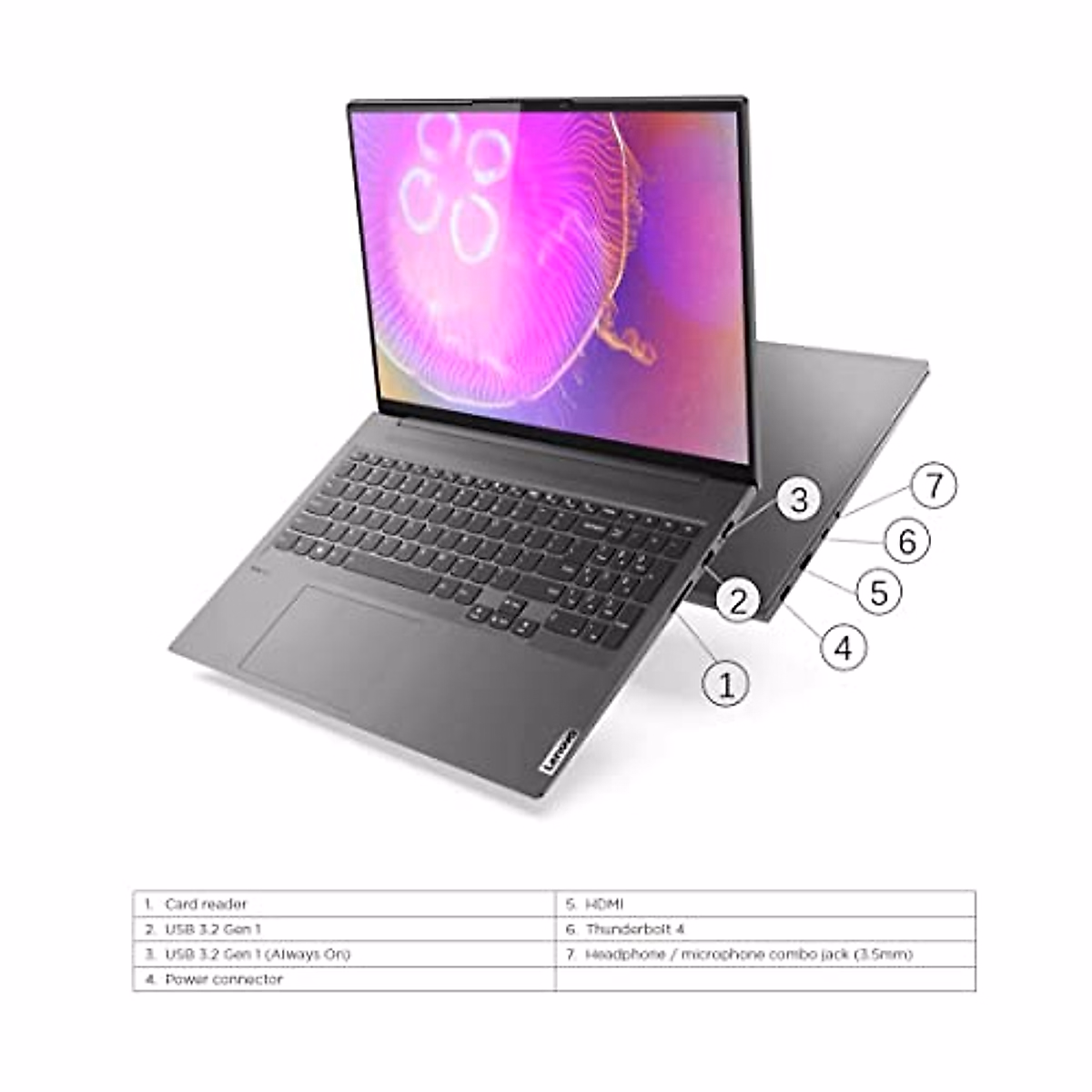 Lenovo 2023 Slim 7 Laptop 16" 2.5K 120Hz Touchscreen 14-Core Intel 12th Core i7-12700H Arc A370 Graphics 16GB RAM 2TB SSD WI-FI 6E Thunderbolt 4 Backlit Keyboard Windows 11 w/ RATZK 32GB USB