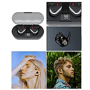 CZQIKEDA Wireless Ear Clip Bone Conduction Headphones,Ear-Clip Bone Conduction Headphones Bluetooth 5.0,IPX5 Waterproof Mini Sport Running Earring Earphone