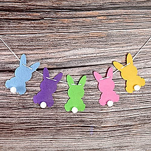 BinaryABC Easter Bunny Rabbit Banner Bunting Garland, Easter Decorations