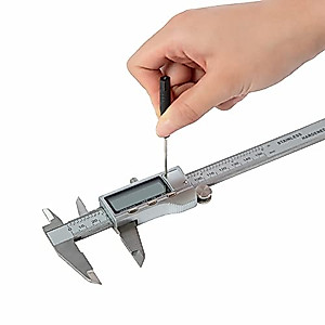 Beslands Digital Caliper 0-6"/0-150mm Electronic Vernier Caliper Measuring Tool, Digital Micrometer with Large LCD Screen, Stainless Steel, Inch Metric Conversion with Protective Case, Extra Battery