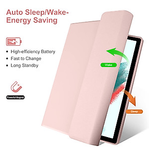 Backlit Keyboard Case for Galaxy Tab A8 10.5 Inch 2022, Detachable Wireless Keyboard, Protective Cover Case Compatible with Samsung Galaxy Tab A8 10.5" SM-X200 X205 X207 Tablet, Pink