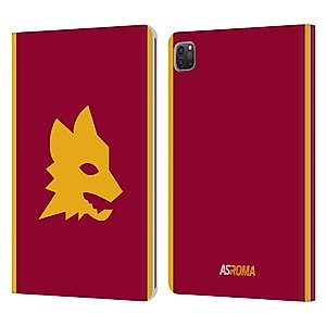 Head Case Designs Officially Licensed AS Roma Home 2023/24 Crest Kit Leather Book Wallet Case Cover Compatible with Apple iPad Pro 11 2020/2021 / 2022