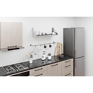 AmGood 36 Long X 12" Deep Stainless Steel Wall Shelf with Side Guards | NSF Certified | Appliance & Equipment Metal Shelving | Kitchen, Restaurant, Garage, Laundry, Utility Room