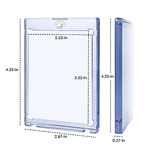 5 ct Magnetic Card Holders for Trading Cards, 35 pt Hard Cards Sleeves Case fit for MTG Cards, YUGIOH Cards, Standard Cards, Sports Cards, Baseball Cards Toploaders