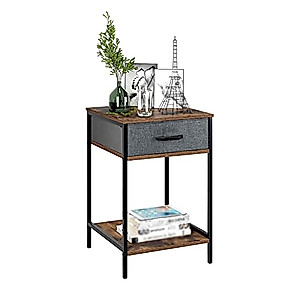 HIGOH Bedside Table Bedside Table Bedside Table with Drawer Locker Shelf Bedside Table for Bedroom Living Room
