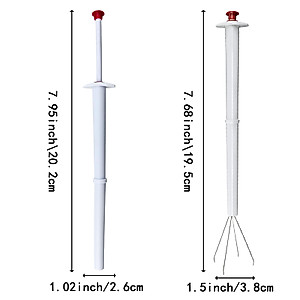 2 Pack Pickle Grabber Stainless Steel and Plastic Pickle Jar Fork Pincher Tool for Kitchen Food Olive Pepper