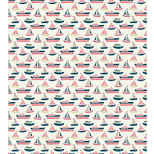 Ambesonne Sailing Duvet Cover Sets, Pattern of Little Ship Boat Yacht Submarine Marine Love for Cartoon, Bedding Set with 2 Duvet Covers 4 Pillowcases, 2 Pack Cal King Size, Multicolor