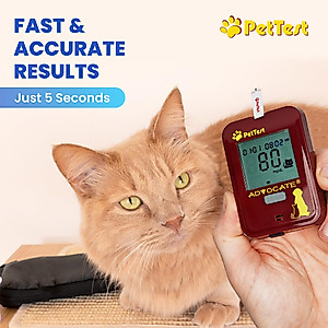 PetTest Blood Glucose Test Strips, Easy Open for Use with a Glucometer Monitor for Dogs & Cats, sterilized and Individually Sealed, 50 Pieces
