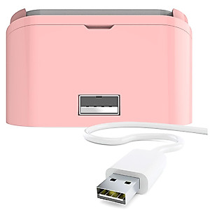 Dock Compatible with Square Reader 2nd Generation, Square Card Reader Stand Holder, Anti-Sleep Button, One Click to Turn On, Pink.