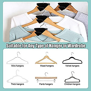 Xukrat 18 Pcs Space Saving Hanger Hooks, New Clothes Hanger Connector Hooks, AS SEEN ON TV, Closet Space Connection Hooks Cascading for Organizer Closet, Create Up to 5X Closet Space
