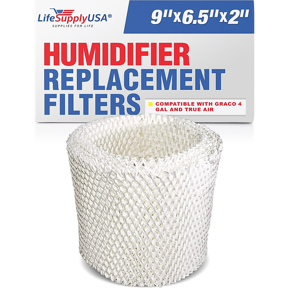 LifeSupplyUSA Humidifier Replacement Filter Compatible with Graco 4 Gallon Model 2H02 2H03 and Compatible with Hamilton Beach TrueAir 05520 05521 05920