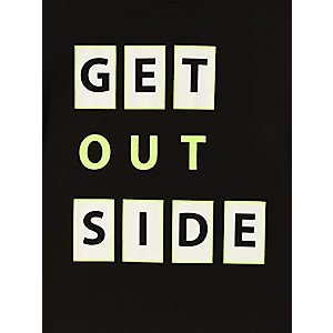 Amazon Essentials Boys' Short-Sleeve V-Neck T-Shirt Tops (Previously Spotted Zebra), Pack of 4, Red/Blue/Black, Medium