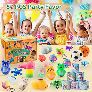 57PCS Prizes for Kids Treasure Chest Small Toys, Rewards Classroom Prize Box Assorted Potty Training Prizes for Toddlers Reward, Kindergarten Goodie Bags for Bulk Party Favors, Pinata Fillers Stuffers