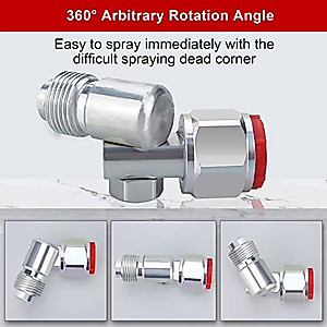 Airless Paint Spray Gun Swivel Joint Compatible with Graco 235486 7/8 Inch Thread 360 Degree Rotation