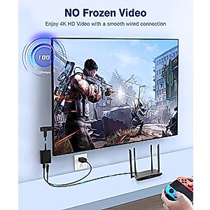 【Upgrade with Indicator】 Ethernet Adapter for Fire TV Stick, ZEXMTE Fire Stick Ethernet Adapter, Micro USB to RJ45 Ethernet Adapter, Compatible with Fire Stick 4K, Chromecast Ultra Audio Etc