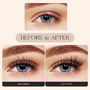 LASHVIEW DIY Cluster Eyelash Extensions Reusable Individual Lashes Super Thin Band & Soft (D17-D)