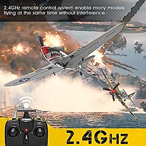 VOLANTEXRC RC Plane 4 Channel P40 Warhawk Remote Control Airplane Fighter RTF with 6-Axis Gyro, 3 Modes Easy to Fly, 2.4GHz Radio Controlled Aircraft for Beginners, Boys & Adults