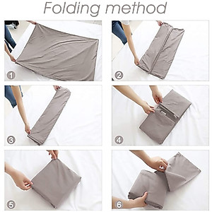 Sleeping Bag Liner Camping Travel Home Bed Sheet Lightweight Breathable Hotel Compact Sacks (Khaki, 63 * 82.7in)