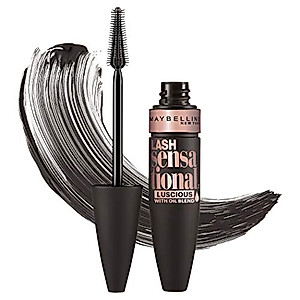 Maybelline New York Lash Sensational Luscious Washable Mascara, Blackest Black, 0.32 fl. oz.