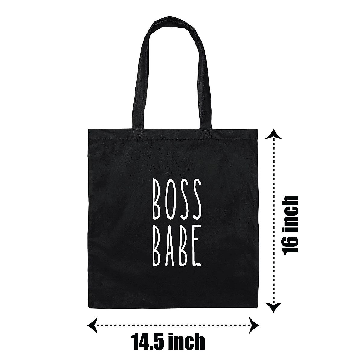 Gift for Her Lovers Funny Boss Babe Inspired Black Multicolor Canvas Tote Bag