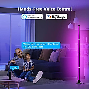 Floor Lamp, Modern style, Color Changing, Corner Lamp with WiFi App Control, 64+ Scene Mode, Creative DIY Mode, Music Sync, Led Floor Lamp for Bedroom Living Room, Game Room, atmosphere light