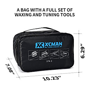 XCMAN Complete Ski Snowboard Tuning and Waxing Kit with Waxing Iron,Ski Training Wax,Edge Tuner,Ptex,Ski Waxing Brush,Waxing Scraper
