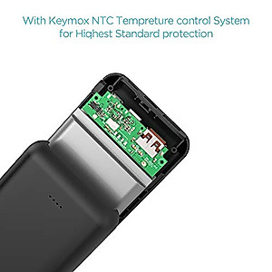 Keymox Portable Charger,KEYMOX 10000mAh Power Bank with Quick Charge 3.0 Technology and 18W USB-C Power Delivery, High-Capacity External Battery Pack Compatible with iPhone, Samsung, iPad, and More.