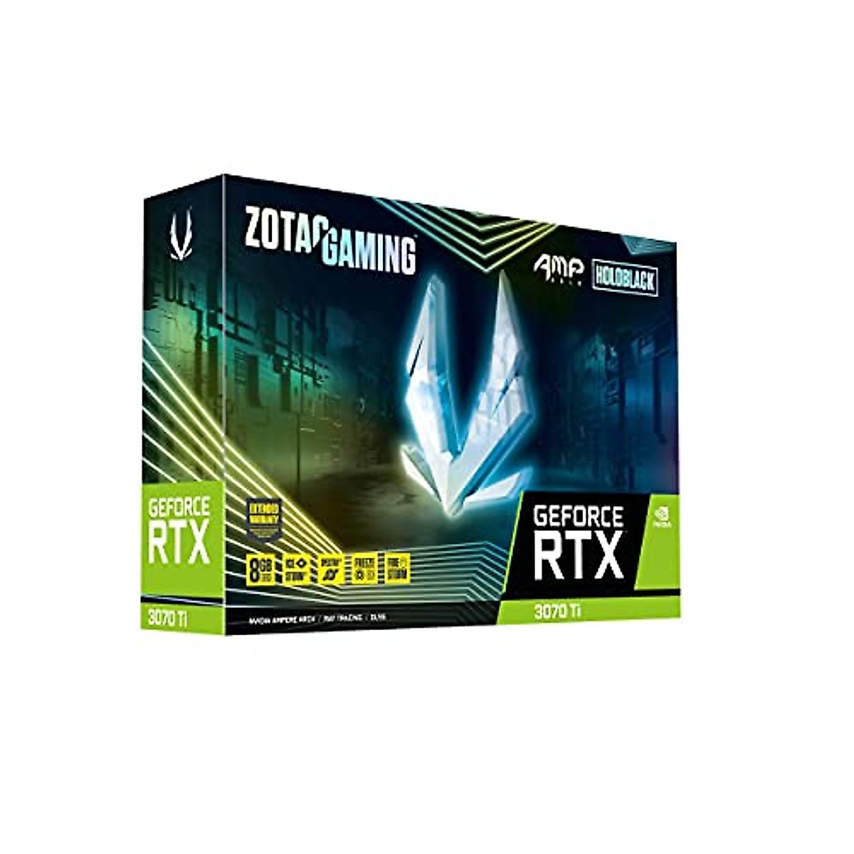 ZOTAC GeForce RTX™ 3070 Ti AMP Holo 8GB GDDR6X 256-bit 19 Gbps PCIE 4.0 Gaming Graphics Card, HoloBlack, IceStorm 2.0 Advanced Cooling, Spectra 2.0 RGB Lighting, ZT-A30710F-10P