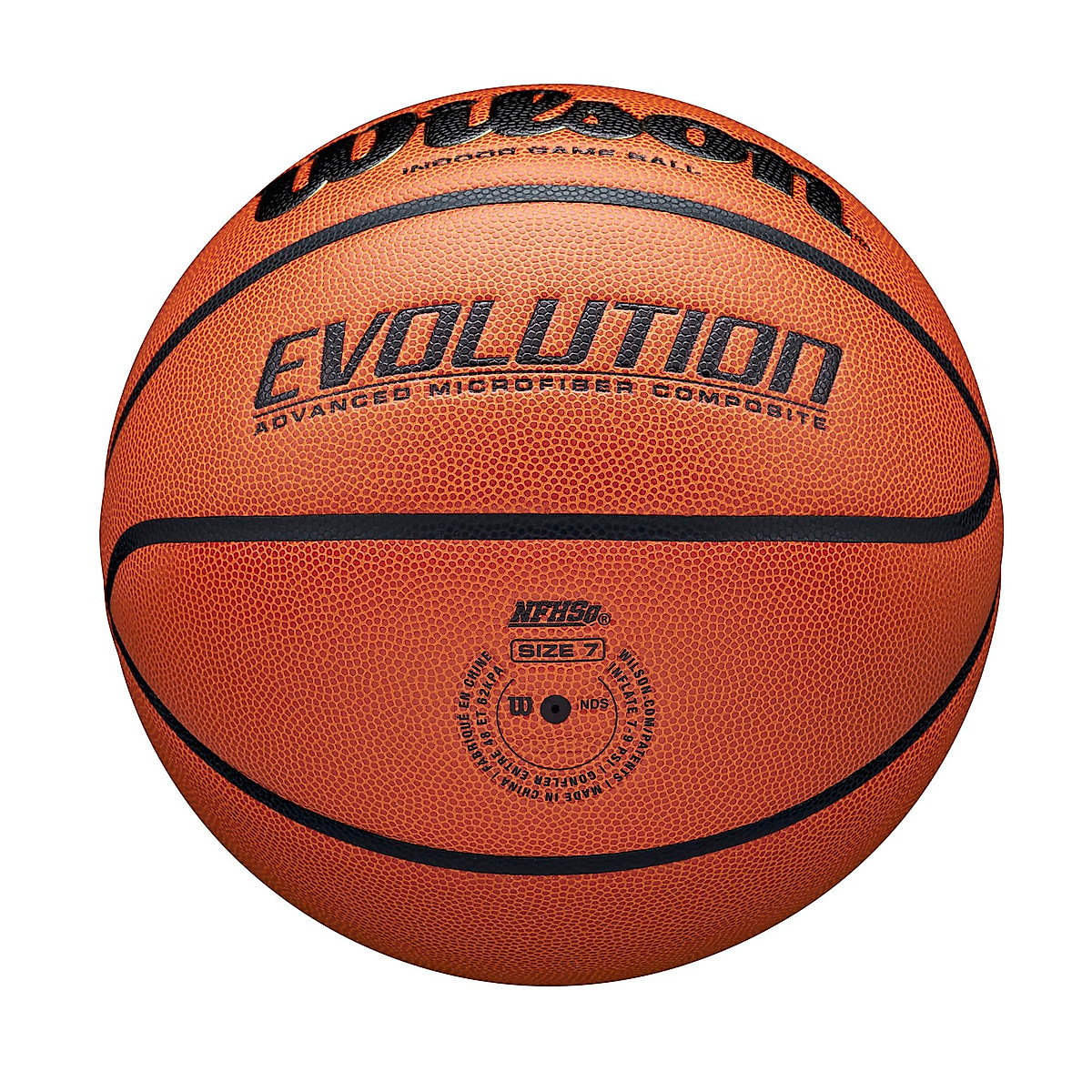 WILSON Evolution Game Basketball - Game Ball, Size 7 - 29.5"