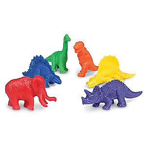 Learning Resources Mini-Dino Counters - 108 Pieces, Ages 3+ Toddler Learning Toys, Dinosaurs for Toddlers, Dinosaurs Action Figure Toys, Kids' Play Dinosaur and Prehistoric Creature Figures