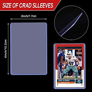 80 Count Baseball Card Protector Sleeves 3 x 4 Sports Card Holder Plastic Baseball Card Protectors Top loaders Card Sleeves for Trading Cards,Stardard Cards,MTG Cards,Yugioh Cards