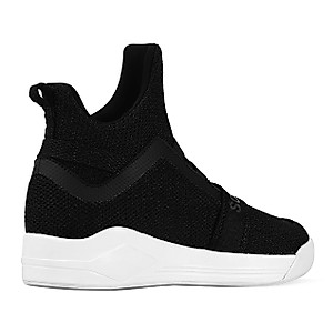 Mens Black High Top Sneakers Fashion Breathable Walking Shoes Stylish Basketball Shoes for Men Size 8