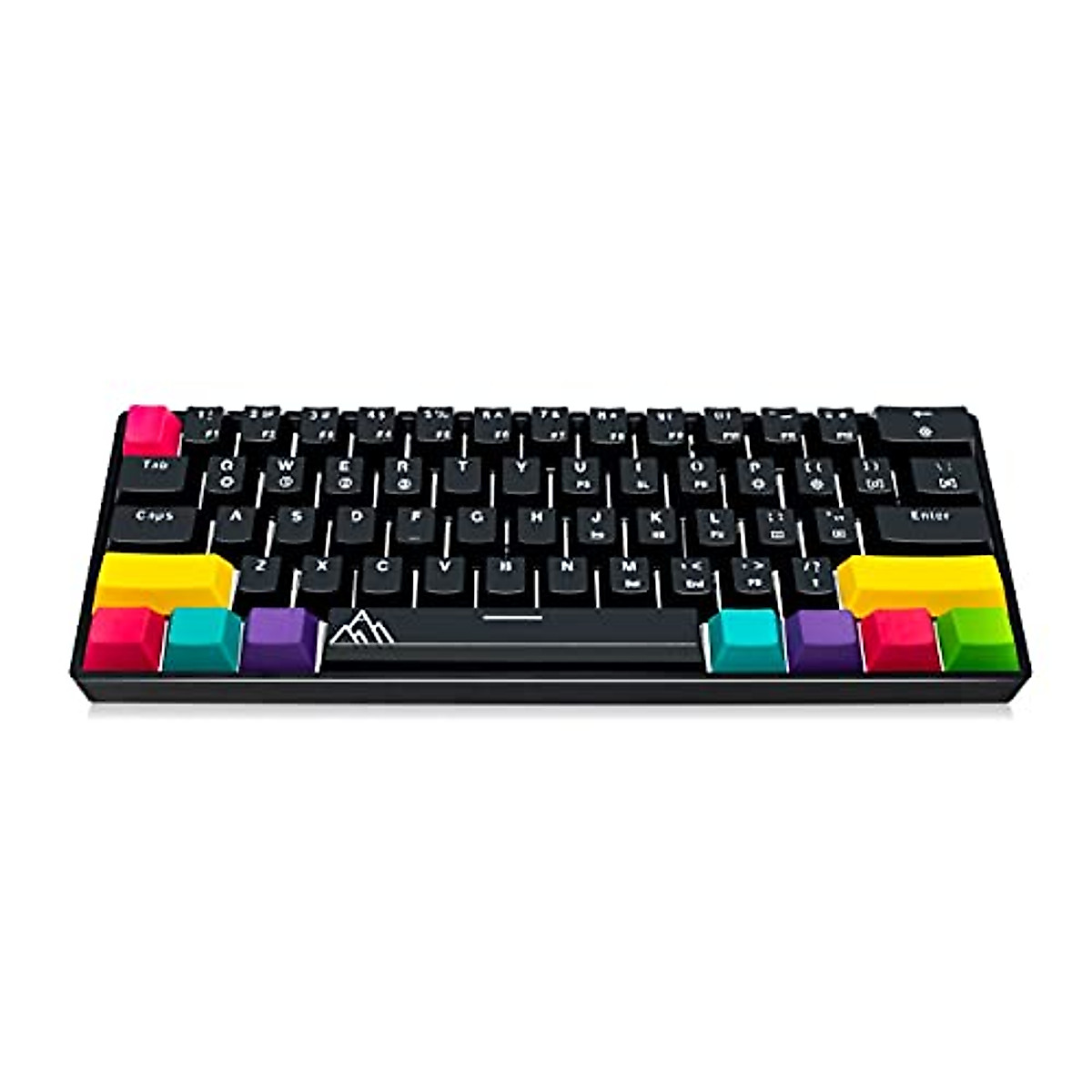 ASCENY GK61 - Hot-Swappable 60% Mechanical Keyboard with Extra Colorful Keycaps, RGB Lights, Spill Proof, Optical Switches (Gateron Blue)