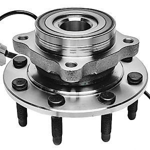 MotorbyMotor 515058 Front Wheel Bearing & Hub Assembly 4WD with 8 Lugs ABS Fits for Chevy Silverado 1500 2500 3500 Avalanche Suburban 2500, GMC Sierra 1500 2500 3500 Yukon XL, Hummer H2