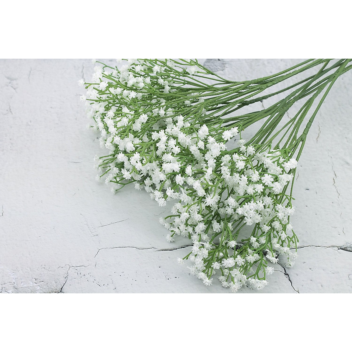 Baby Breath, Gypsophila Artificial Fake Silk Plants, Real Touch Flowers DIY Home Garden for Wedding Party Decoration, Idea Present for Thanksgiving, Halloween, Christmas, New Year (White), 10Pcs