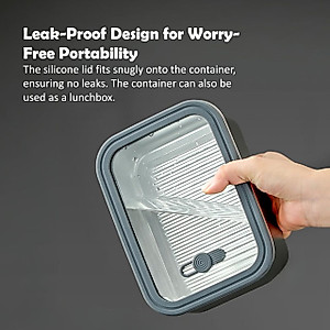 EleganceEssentials Stainless steel food storage containers leak proof & airtight lids for Kitchen,stainless steel bowl,meal prep lunch box,freezer and microwave safe (Blue)