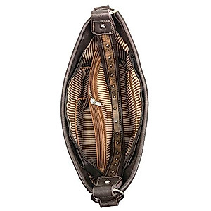 Zelris Western Mustang Horse Turquoise Embroidery Conceal Carry Women Hobo Purse (Beige)