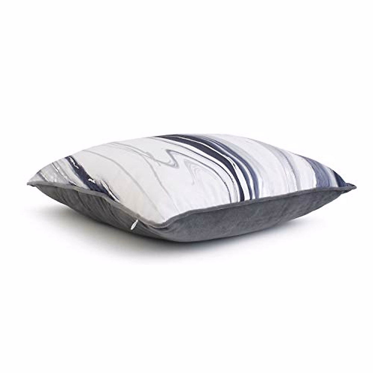 Thro by Marlo Lorenz Gray Flannel Silver Kia Marble Raised Foil Pillow