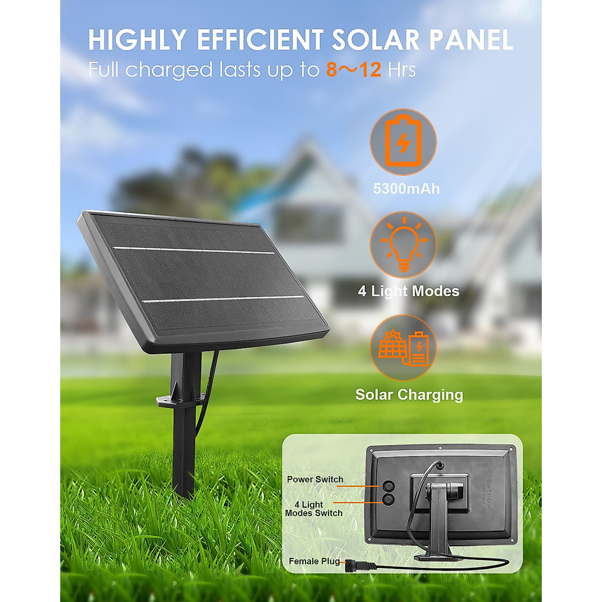 Svater Solar String Lights Outdoor, 100FT ST38 Patio Lights with 52 Shatterproof LED Bulbs(2 Spare), Waterproof Plastic Solar Powered Hanging Lights String for Outside Backyard, Garden, Pergola