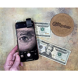 200X Phone Mini Pocket Microscope with LED Light/Universal Clip, Portable Digital Microscope Camera Attachments for 99% Smartphone, Microworld for Kids Adults (Black, 200X with CPL)