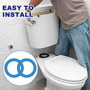 2pcs Canister Flush Valve Seal, Silicone Flush Valve Seal Kit American Standard 7301111-0070A Flush Valve Seal Kit Toilet Tank Gasket Replacement for Champion 4 Eljer Titan 4 Toilets (Blue)