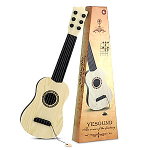 Kids Toy Guitar 6 String,17 inch Guitar Baby Kids Cute Guitar Rhyme Developmental Musical Instrument Educational Toy for Toddlers