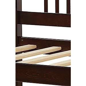 DHP Kaybed Solid Wood Twin Espresso Contemporary Bed Frame