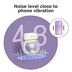 Phanpy E-Joy S2 Wearable Hands Free Portable Breast Pump, 3 Modes 8 Levels High Performance LED Touch Screen Low Noise, 7oz Capacity 20&24 mm(2 Counts)